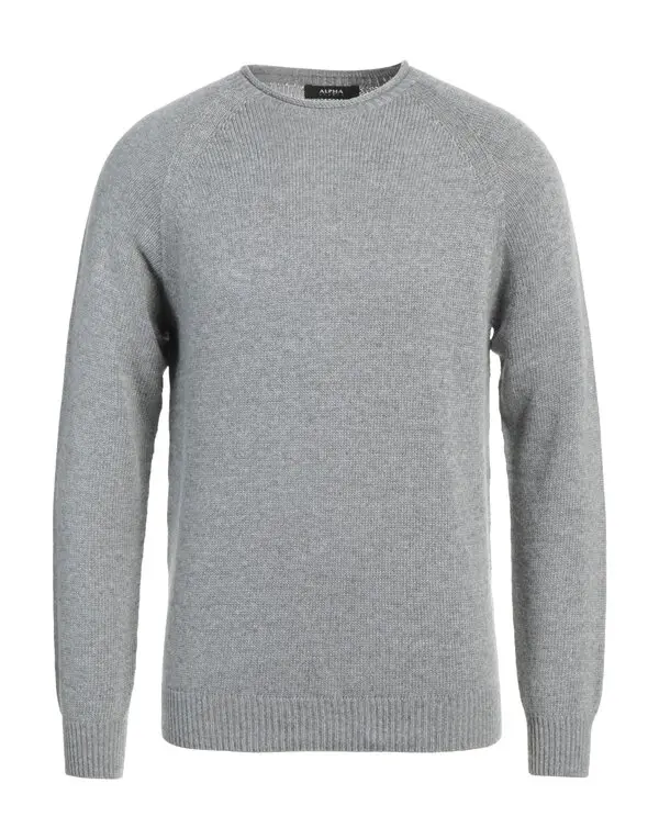 Alpha Studio Sweater In Viscose, Nylon, Wool, Cashmere, And Polyester - Grey
