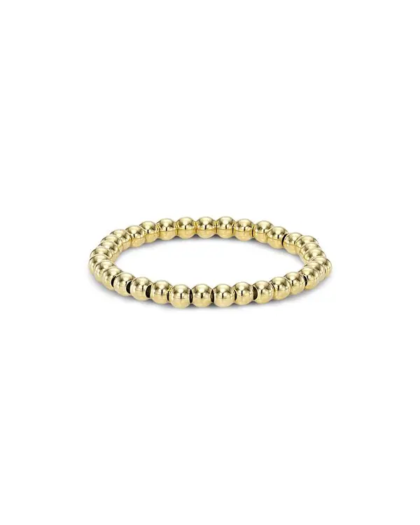 ZOE LEV 14k Yellow Beaded Stretch Ring - Gold