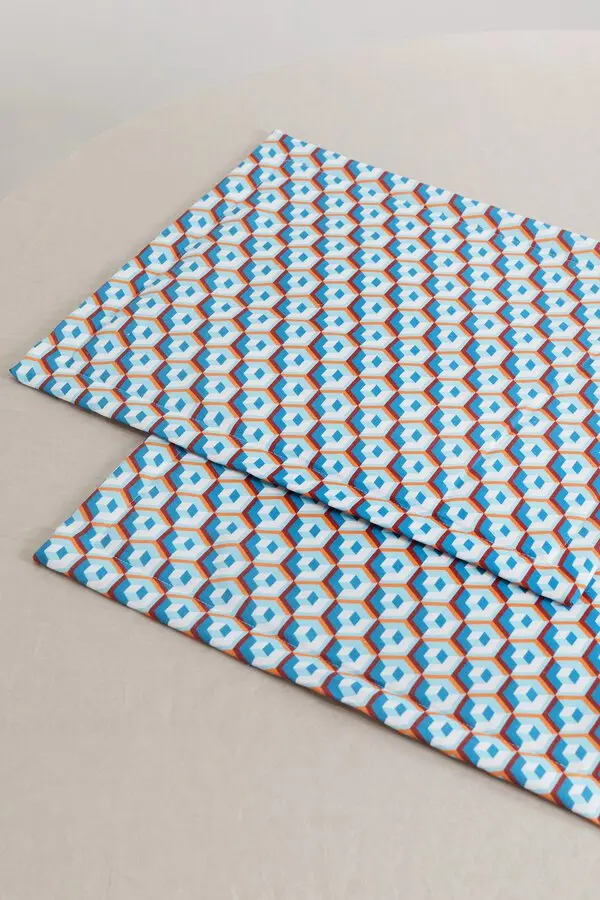 La DoubleJ Set Of Two Linen Placemats - Blue