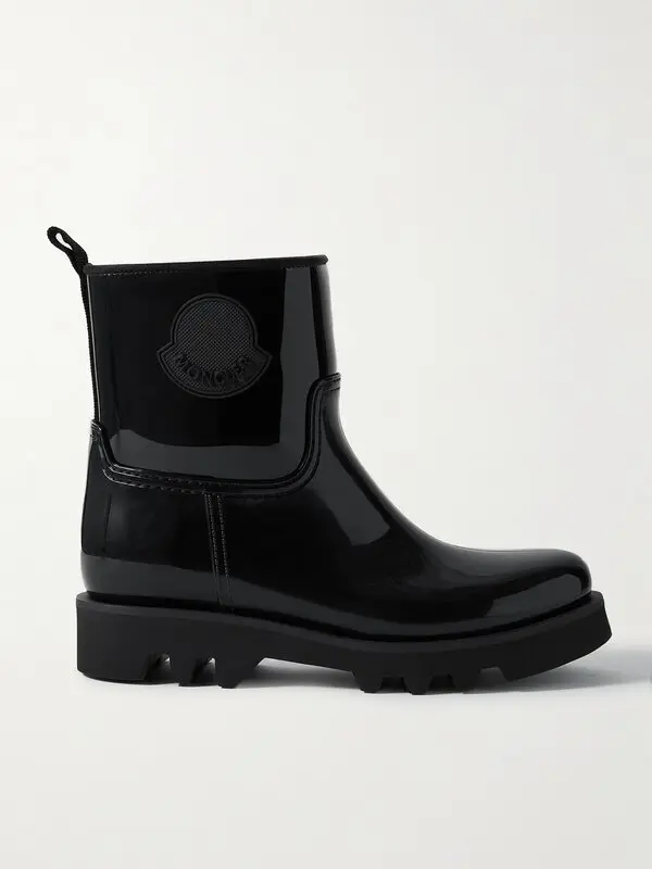 Moncler Ginette Glossed-rubber Rain Boots
