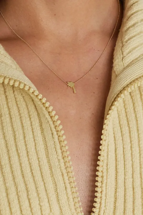 JENNIFER MEYER Mini Palm Tree 18-karat Necklace