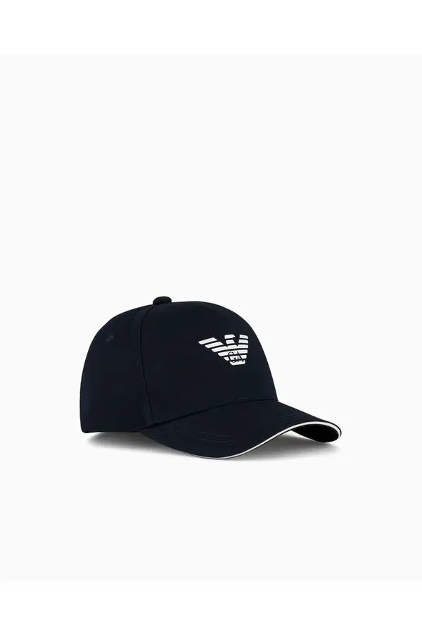 Emporio Armani Eagle-print Baseball Cap - Navy
