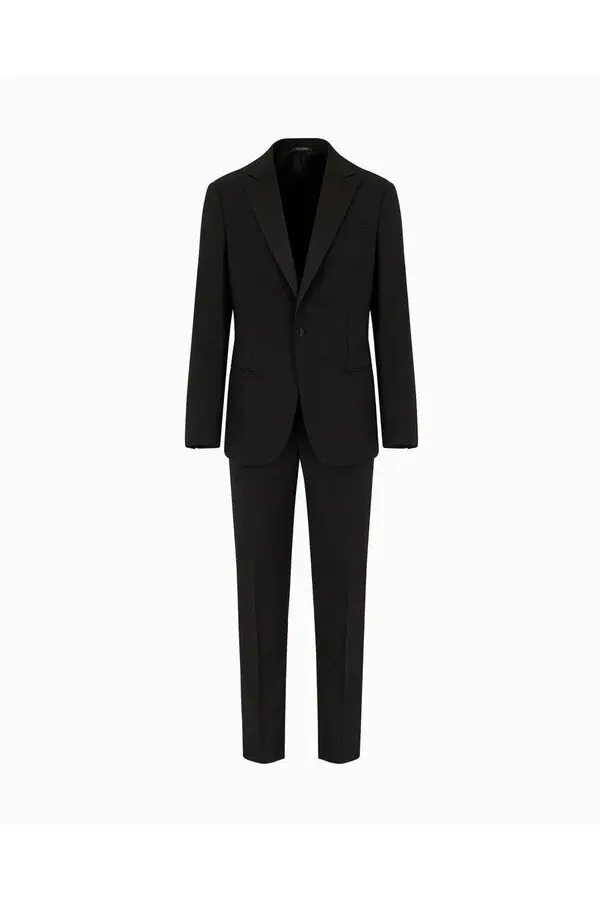Giorgio Armani Pure Wool, Half-canvassed, Slim-fit Tuxedo From The Icon Soho Line