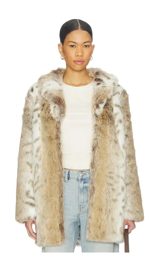 Majorelle Faux Fur Coat - Arctic Fox