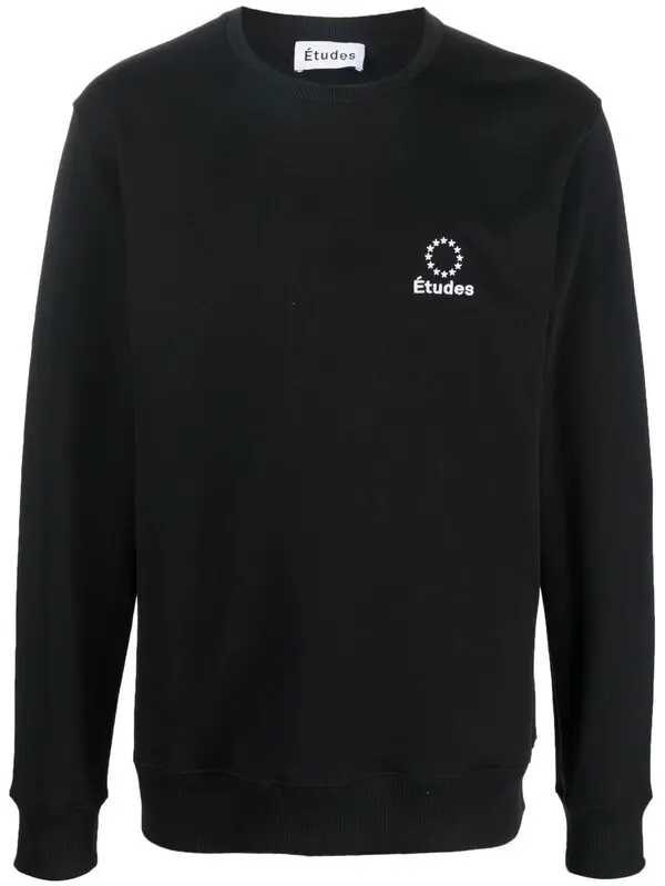 Études Studio Embroidered Logo Organic Cotton Sweatshirt