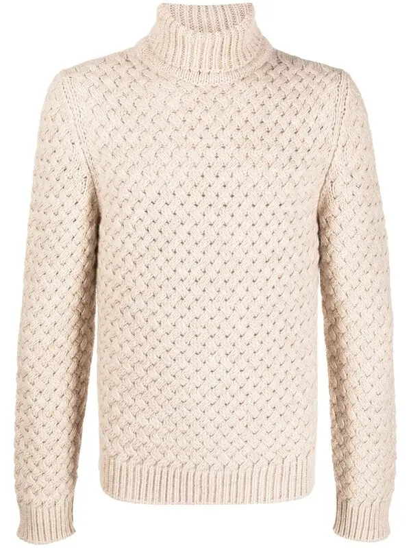 LARDINI Roll-neck Pullover Jumper - Neutrals