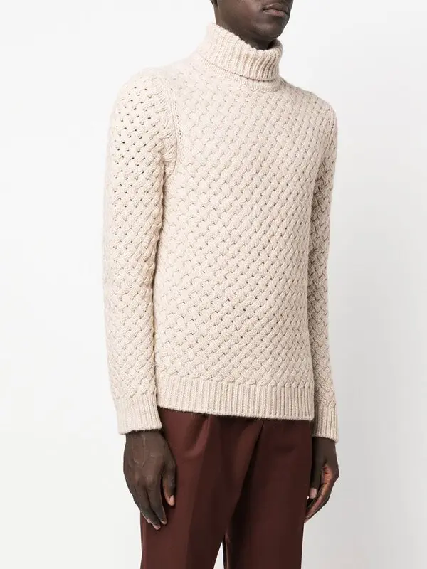 LARDINI Roll-neck Pullover Jumper - Neutrals