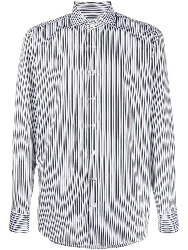 LARDINI Striped Button-down Shirt