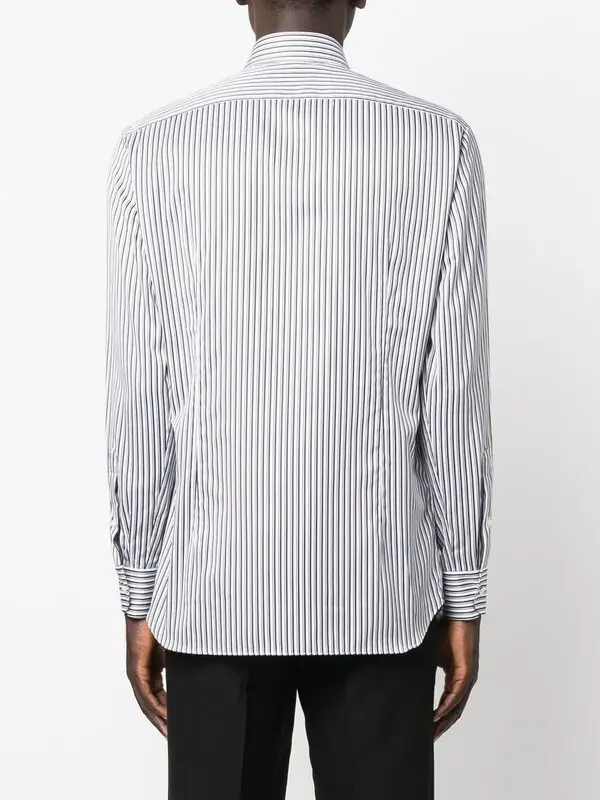 LARDINI Striped Button-down Shirt