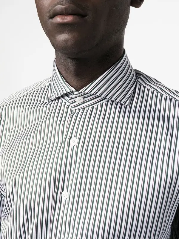 LARDINI Striped Button-down Shirt