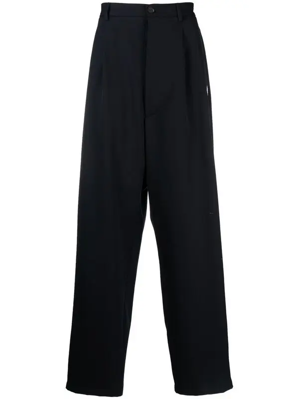 COUNTY OF MILAN Marcelo Burlon Feather Print Wide Leg Trousers