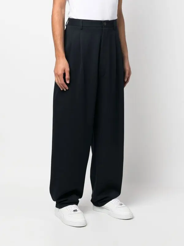 COUNTY OF MILAN Marcelo Burlon Feather Print Wide Leg Trousers