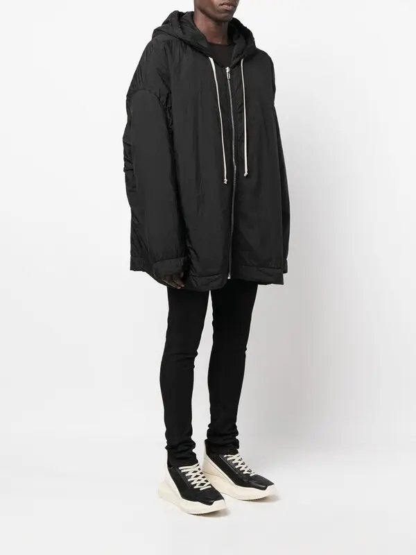 u*様 希少　Rick Owens archive ブラック ロングジャケット Rick Owens Oversized Raincoat - Black | Editorialist