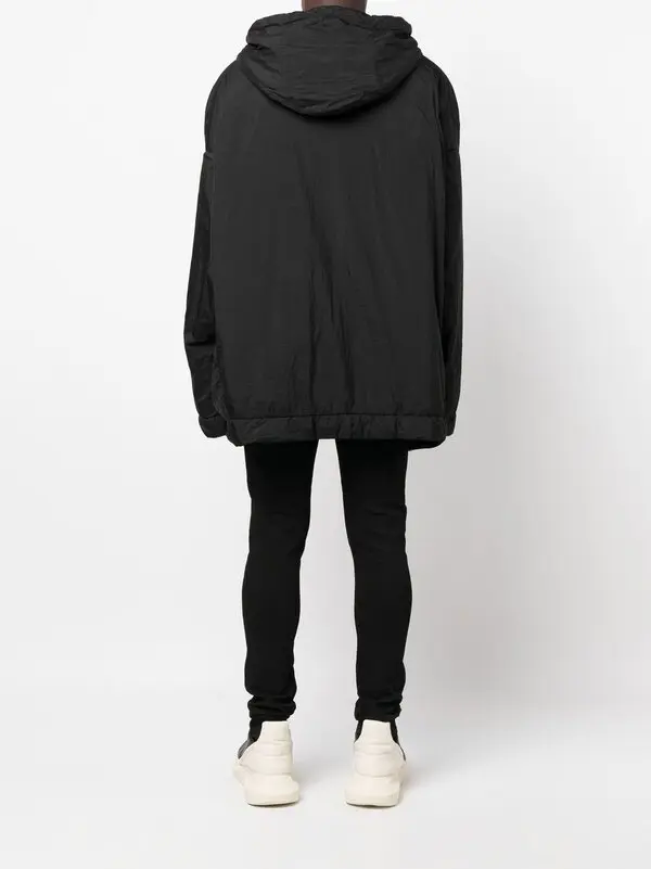 Rick Owens Oversized Raincoat - Black | Editorialist