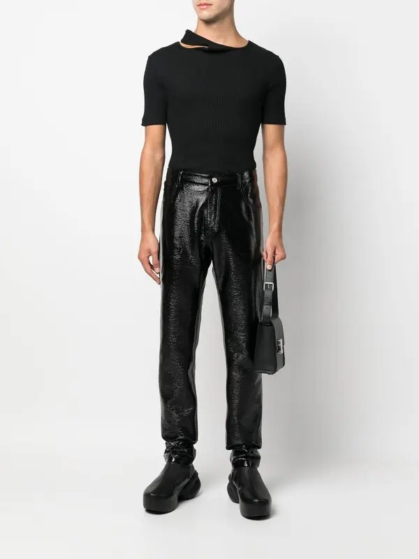 COURREGES Vinyl Straight-leg Trousers