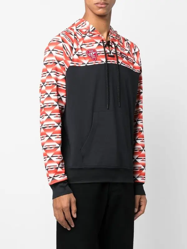 DIESEL® Monogram Paneled Hoodie