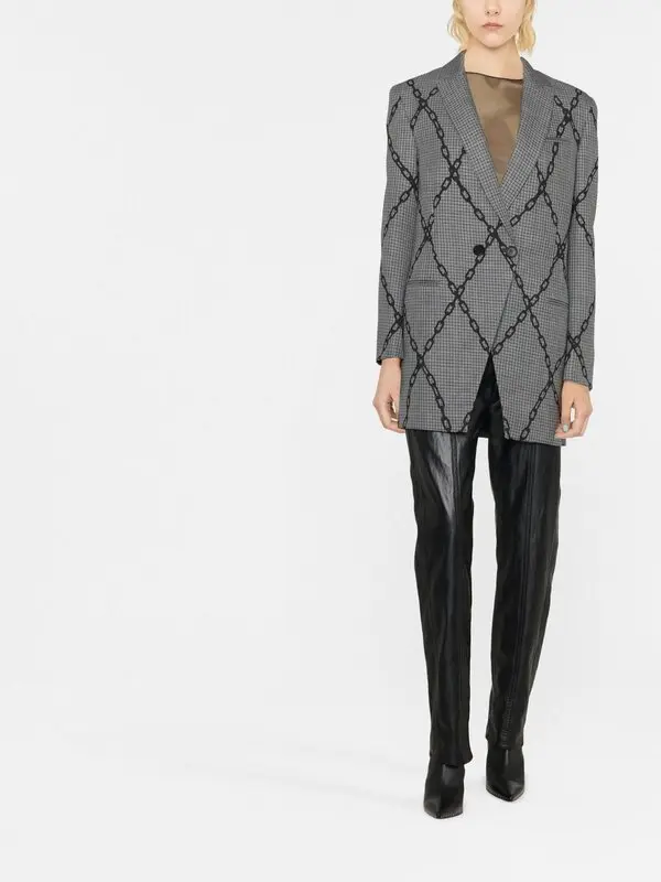Philosophy Di Lorenzo Serafini Chain-link Print Blazer