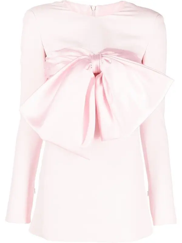 Giambattista Valli Bow Mini Dress - Pink
