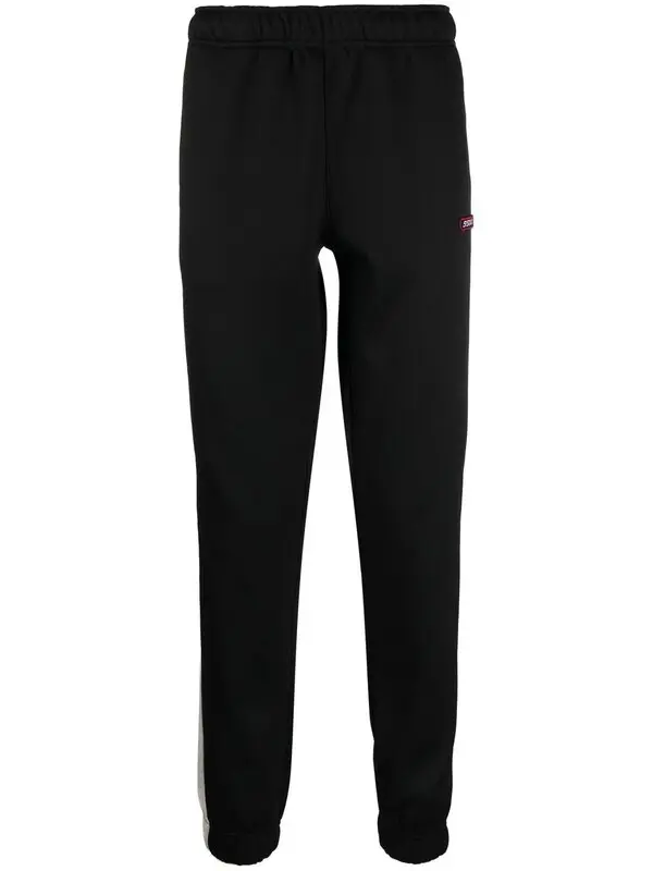 DIESEL® Logo-patch Tapered Track Pants - Black