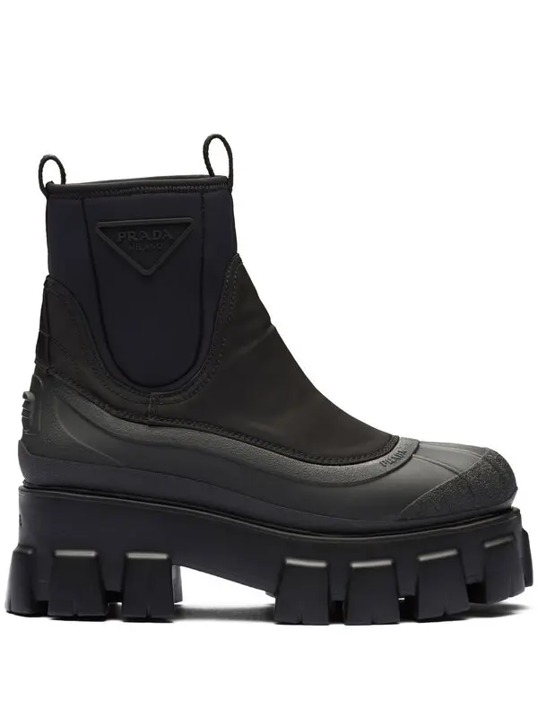 Prada Moonlith Gabardine Ankle Boots