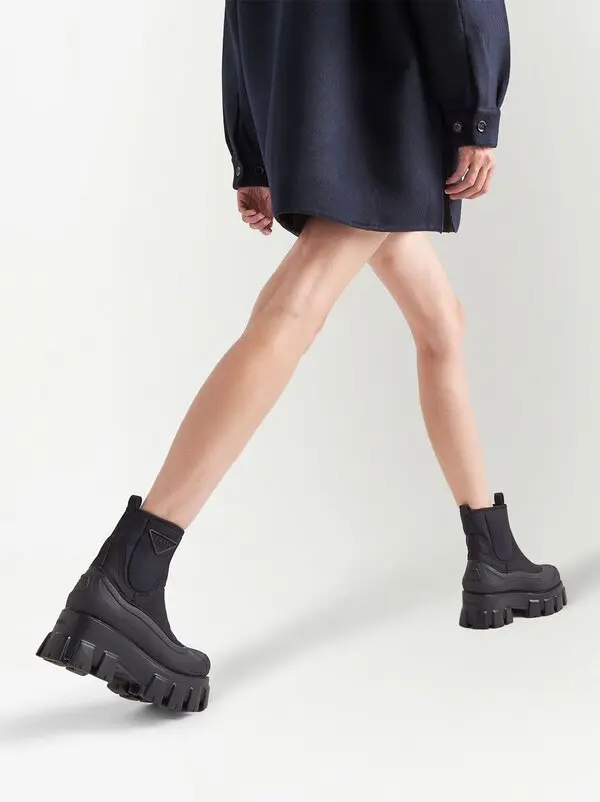 Prada Moonlith Gabardine Ankle Boots