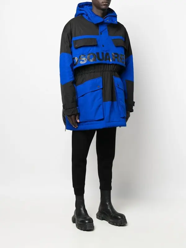 Dsquared2 Logo Print Hooded Parka