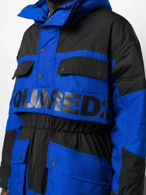 Dsquared2 Logo Print Hooded Parka