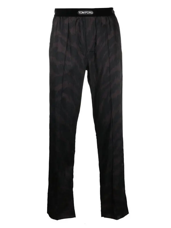 TOM FORD Patterned Logo-waistband Pyjama Trousers