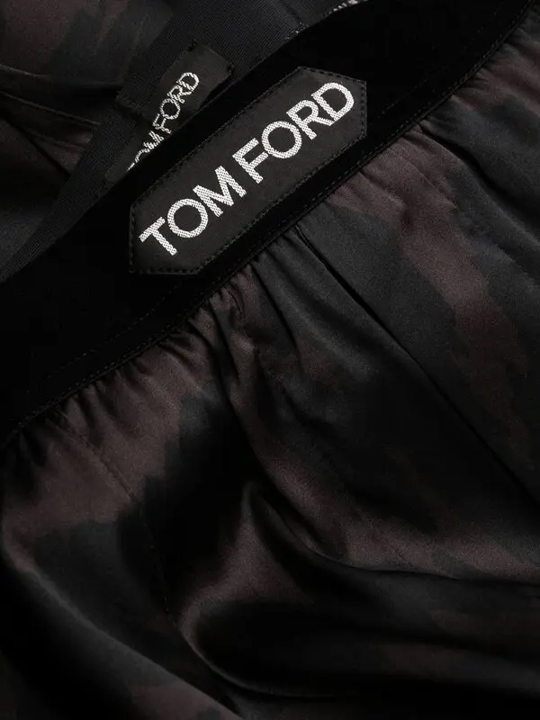 TOM FORD Patterned Logo-waistband Pyjama Trousers