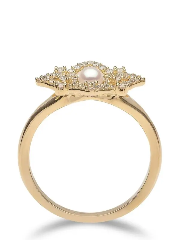 Yoko London 18kt Yellow Pearl And Diamond Ring