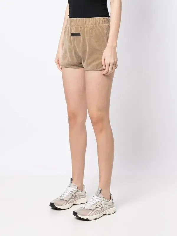 Fear Of God Velvet Effect Logo Tag Shorts