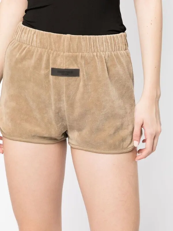 Fear Of God Velvet Effect Logo Tag Shorts