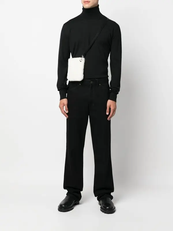 JIL SANDER Fine-knit Roll-neck Jumper - Black