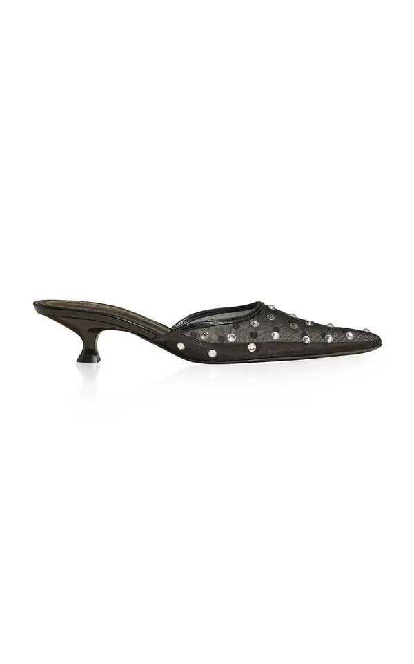 Khaite Minna Crystal-embellished Mesh Mules