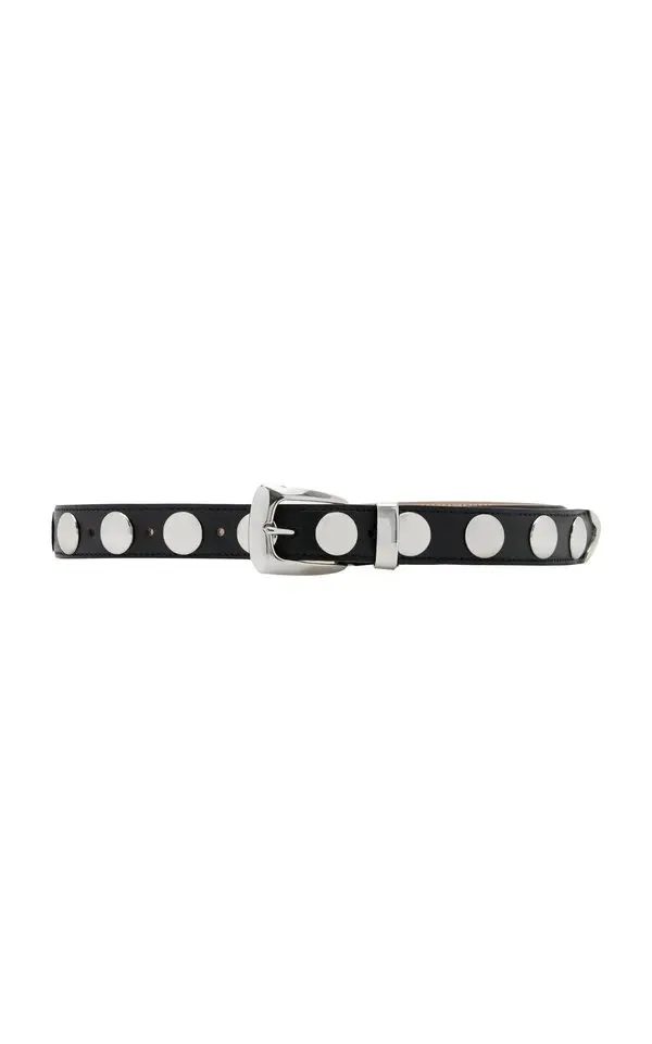 Khaite Benny Studded Leather Belt - Black