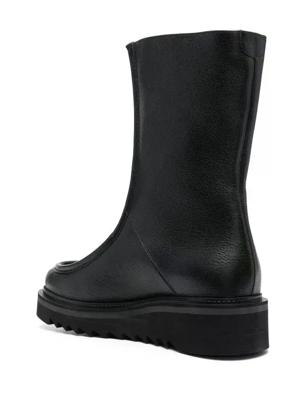 FERRAGAMO 50mm Leather Boots - Black