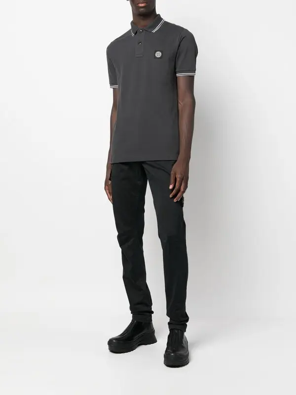 Stone Island Compass-patch Cargo Trousers - Black
