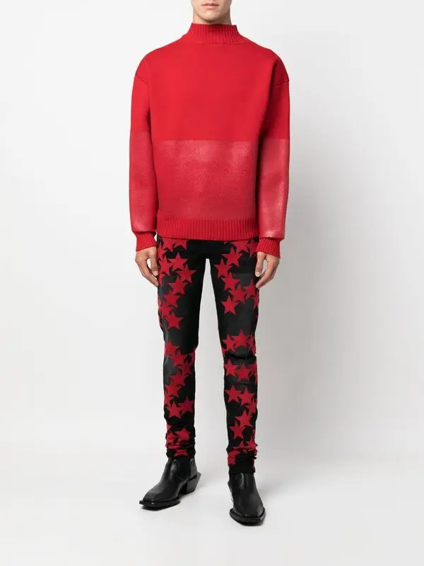 Amiri Star-appliqué Straight-leg Jeans