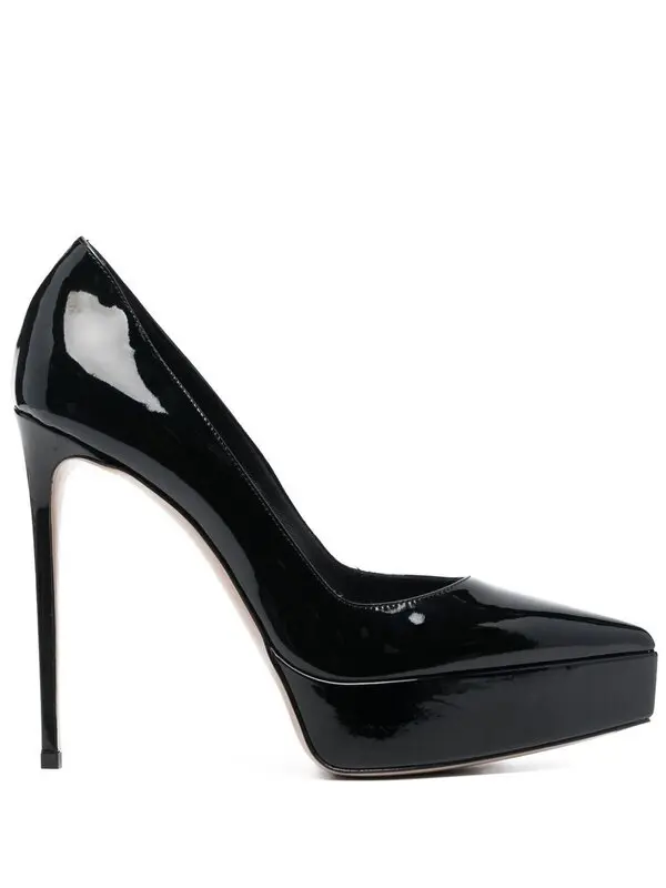 LE SILLA 140mm Uma Patent-leather Platform Pumps - Black