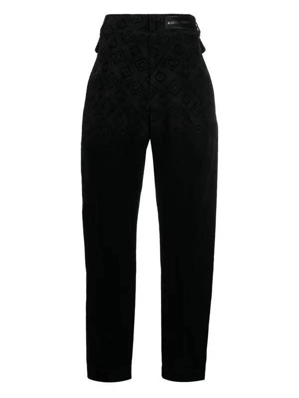 Alberta Ferretti Geometric Print High-waisted Trousers