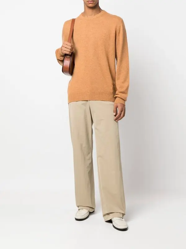 BARRIE B Label Cashmere Jumper - Brown