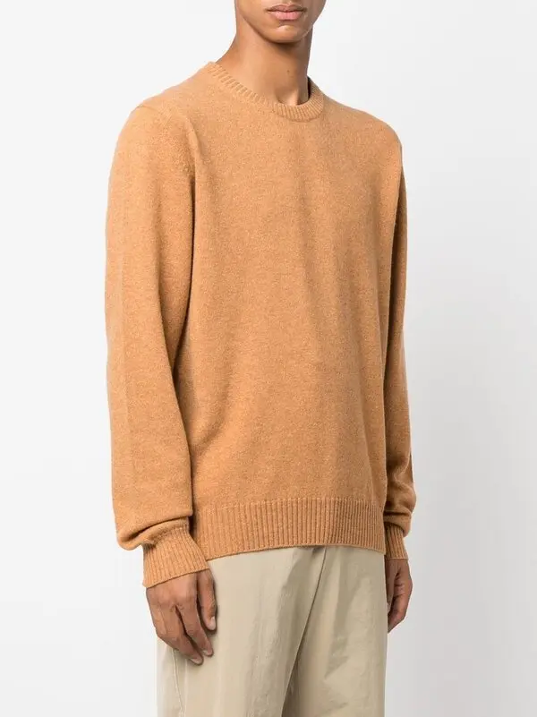 BARRIE B Label Cashmere Jumper - Brown