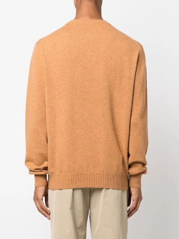 BARRIE B Label Cashmere Jumper - Brown
