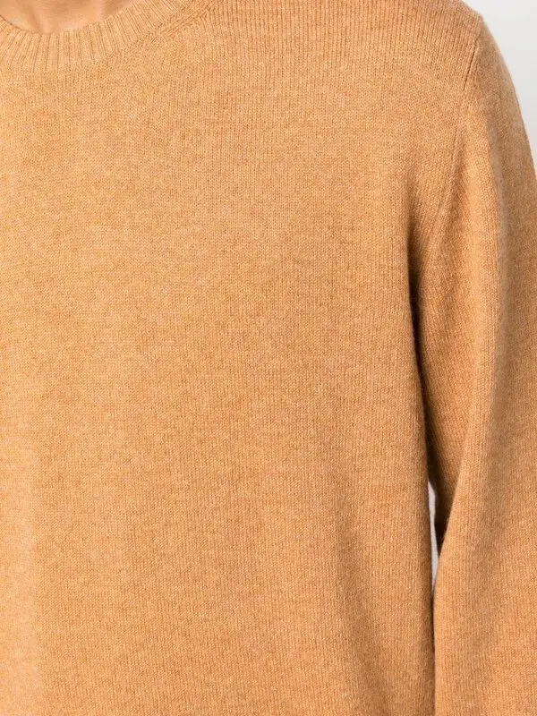 BARRIE B Label Cashmere Jumper - Brown