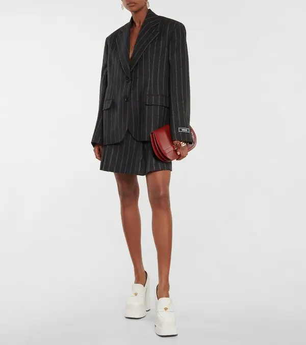 Versace Aevitas Leather Platform Loafer Pumps