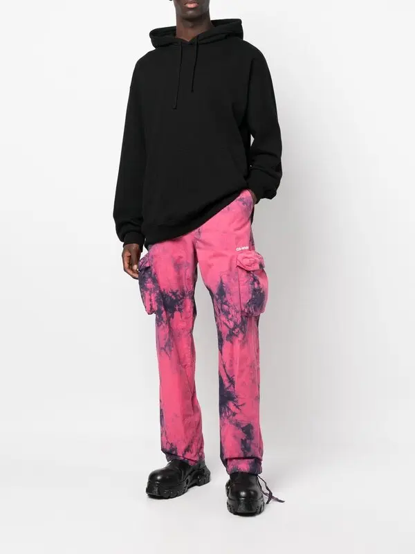 Off-White Tie-dye Cargo Trousers - Pink