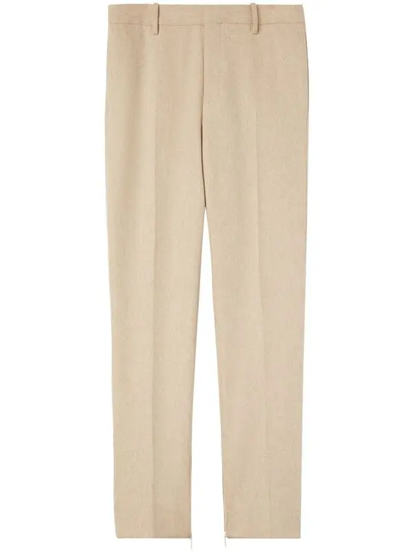 Off-White Slim-cut Trousers With Logo Tag