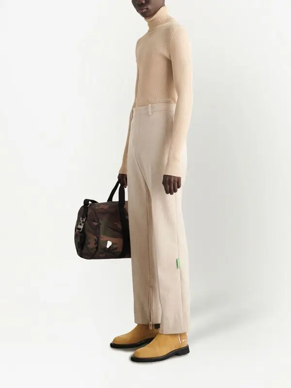 Off-White Slim-cut Trousers With Logo Tag