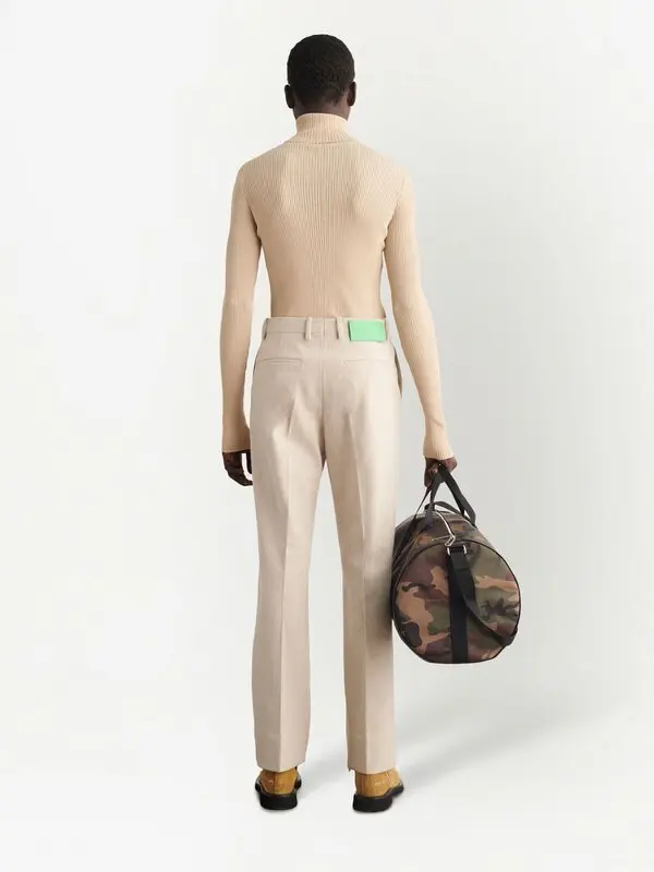 Off-White Slim-cut Trousers With Logo Tag