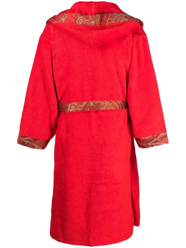Etro Paisley-trim Cotton Robe